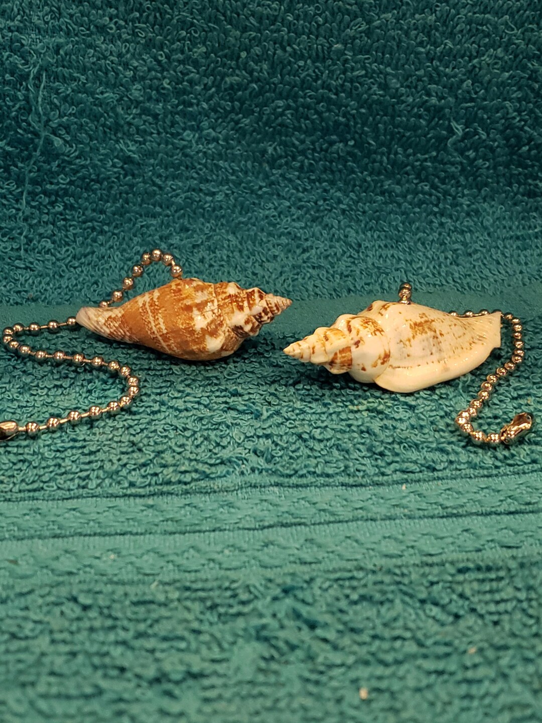 Sea Shell Light Pull and Fan Pull Set - Sea Shell Decor - Etsy