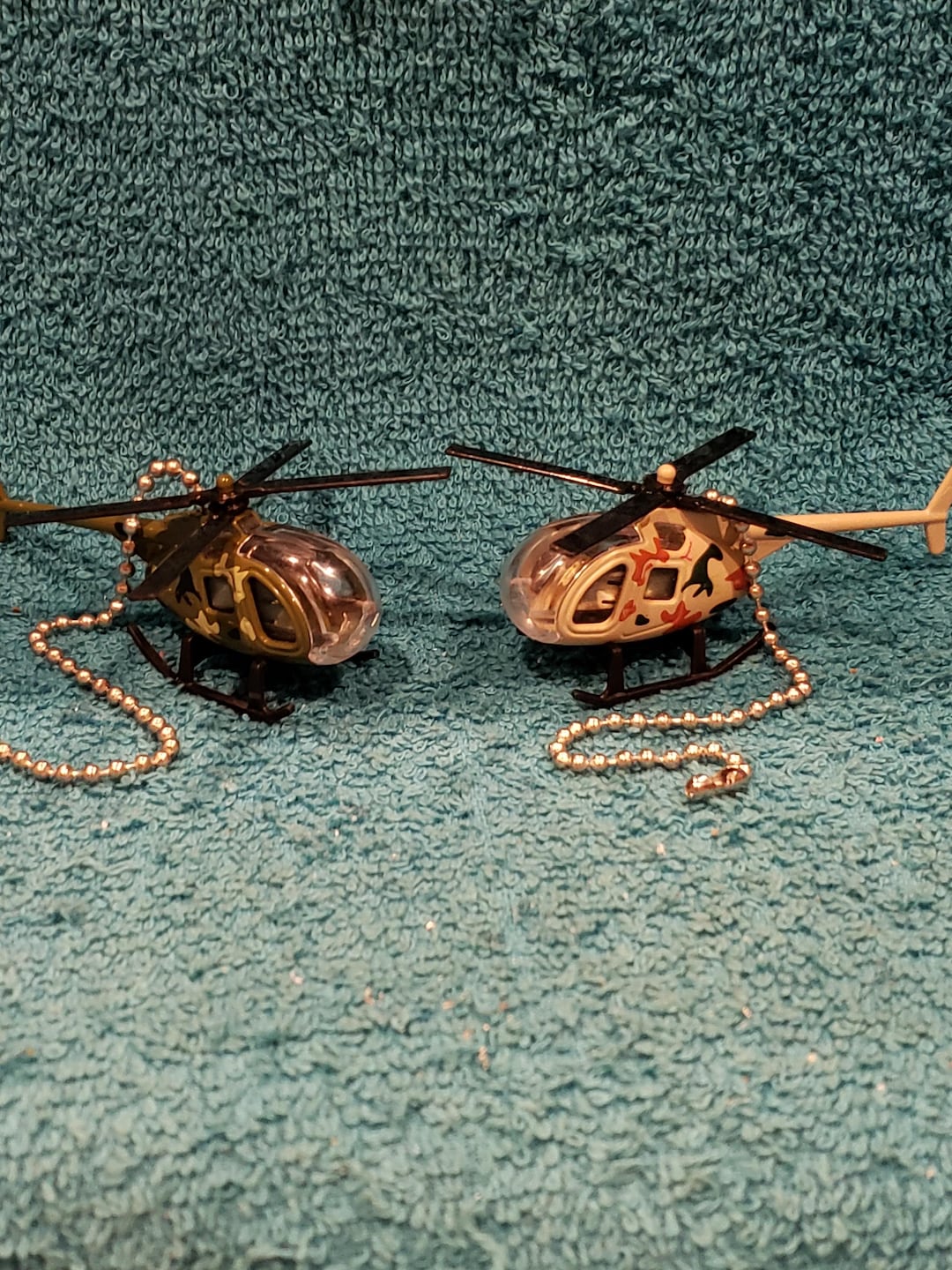 Handmade Die-cast Military Helicopter Light Pull and Fan Pull Set ...