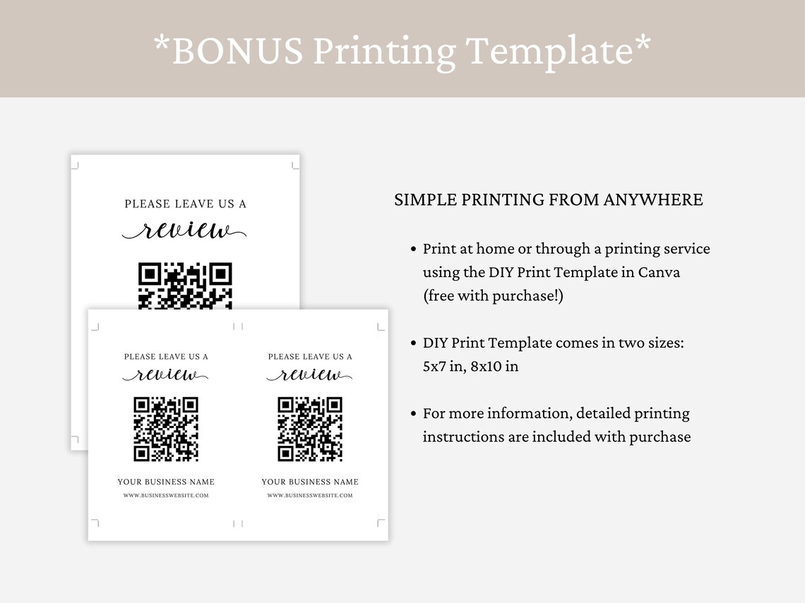 Google Review QR Code Sign, Leave a Review Sign, Custom QR Code for ...