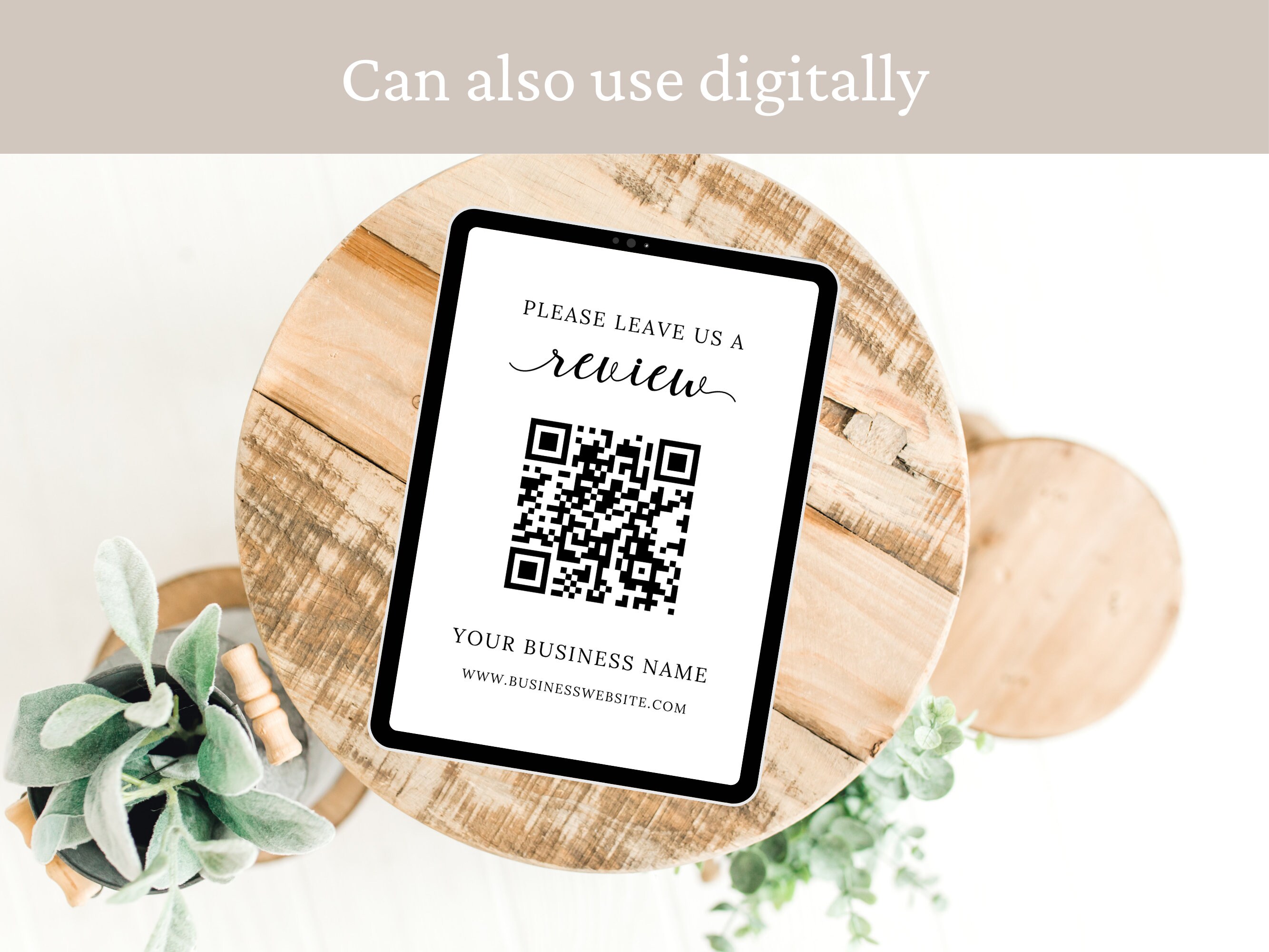 Google Review QR Code Sign, Leave a Review Sign, Custom QR Code for ...