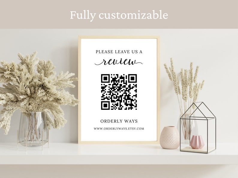 Google Review QR Code Sign, Leave a Review Sign, Custom QR Code for ...