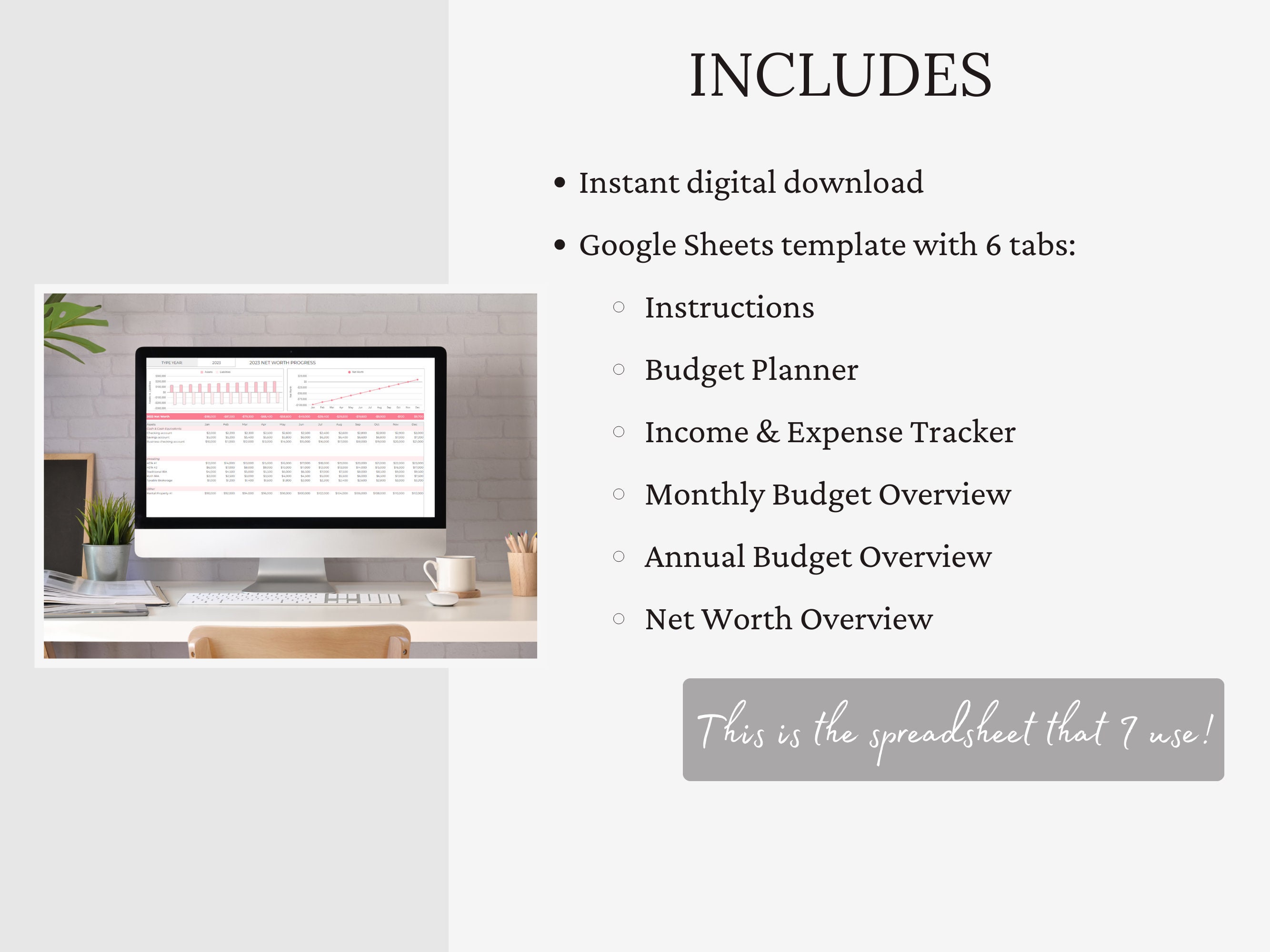 Budget Spreadsheet Google Sheets, Monthly Budget Template, Budget ...