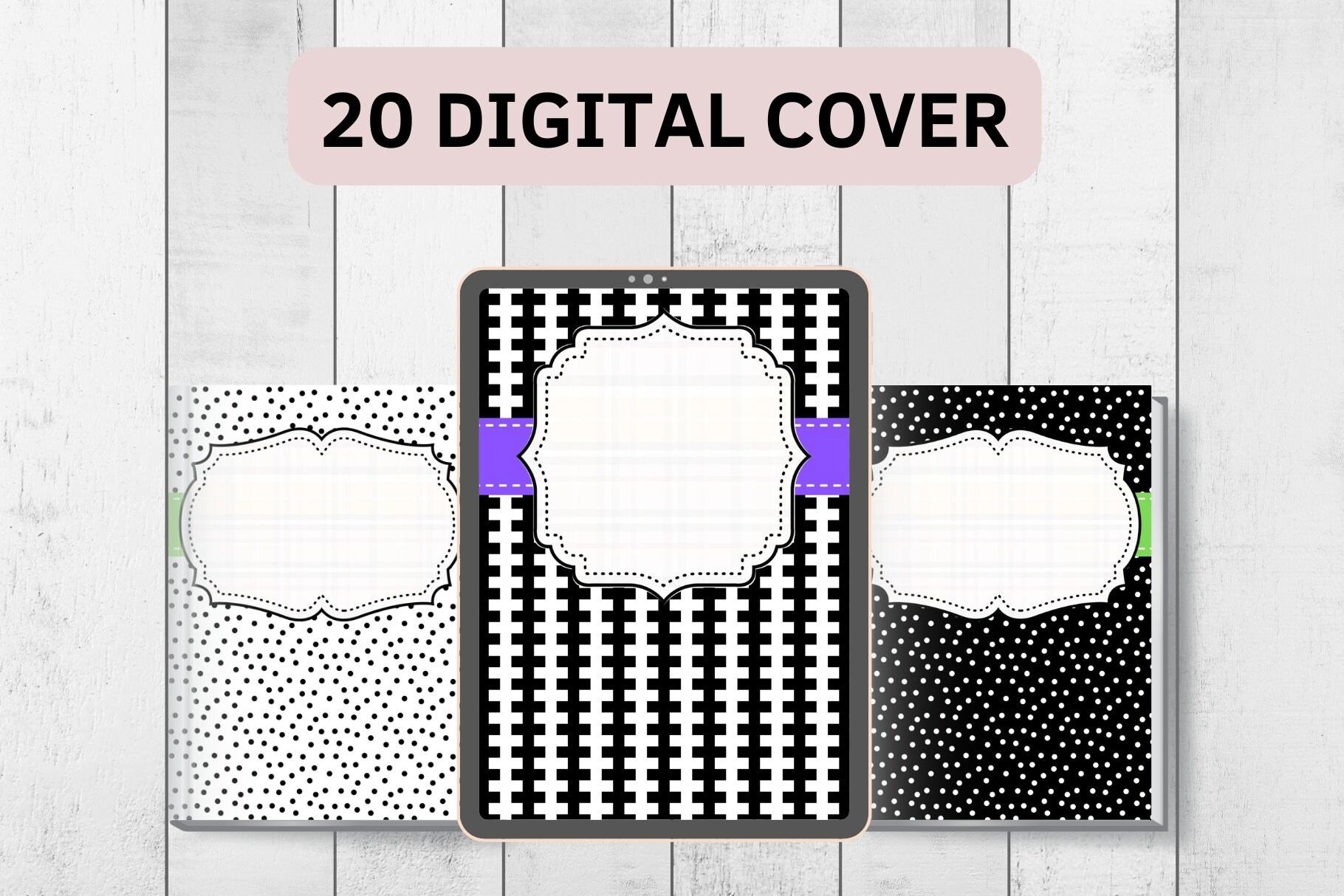 Editable School Binder Cover / Instant Download / Black and White ...