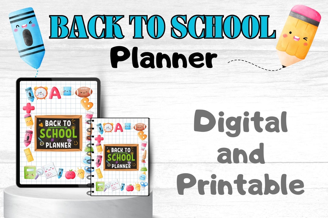 Back to School Planer / Printable and Editable Planner / Organize and ...