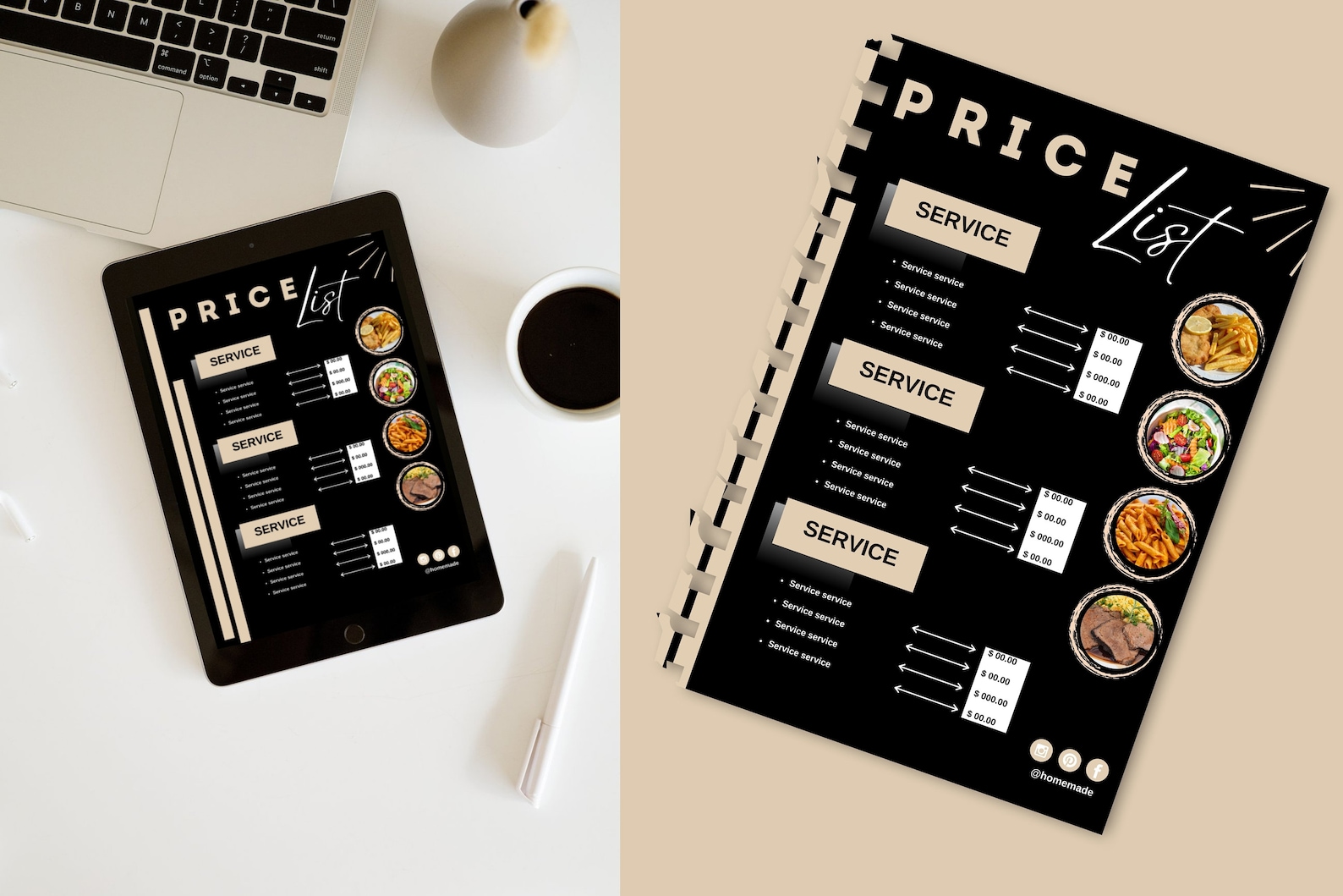 Editable Restaurant Price List Template, Menu Price List, Customizable ...
