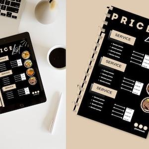 Editable Restaurant Price List Template, Menu Price List, Customizable ...