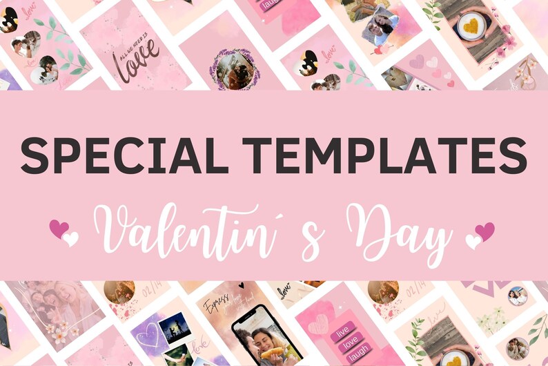 Instagram Story Templates / Templates Valentine's Day / Template Pink ...