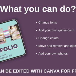 Professional Pastry Chef Portfolio Template | Portfolio Template Canva ...