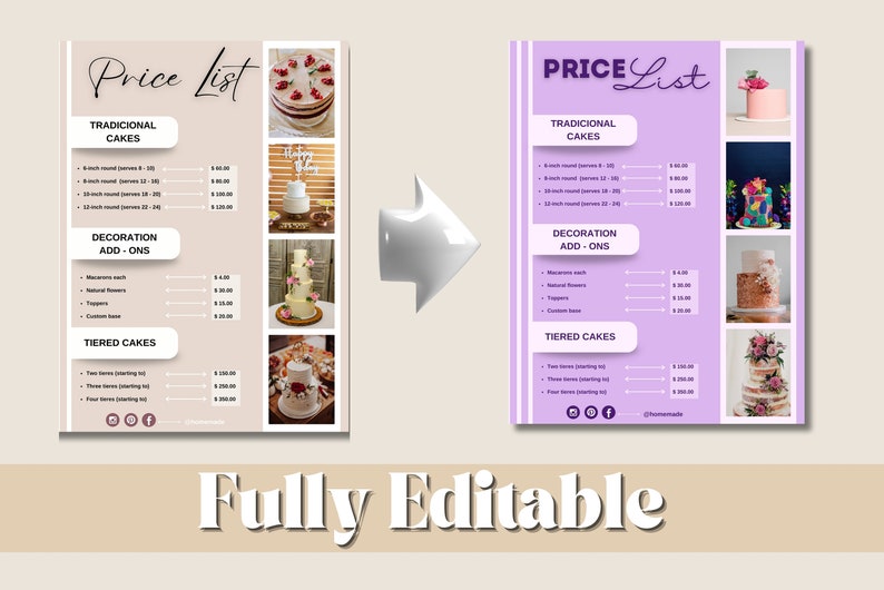 Price List Template, Editable Price Sheet, Boost Your Business ...