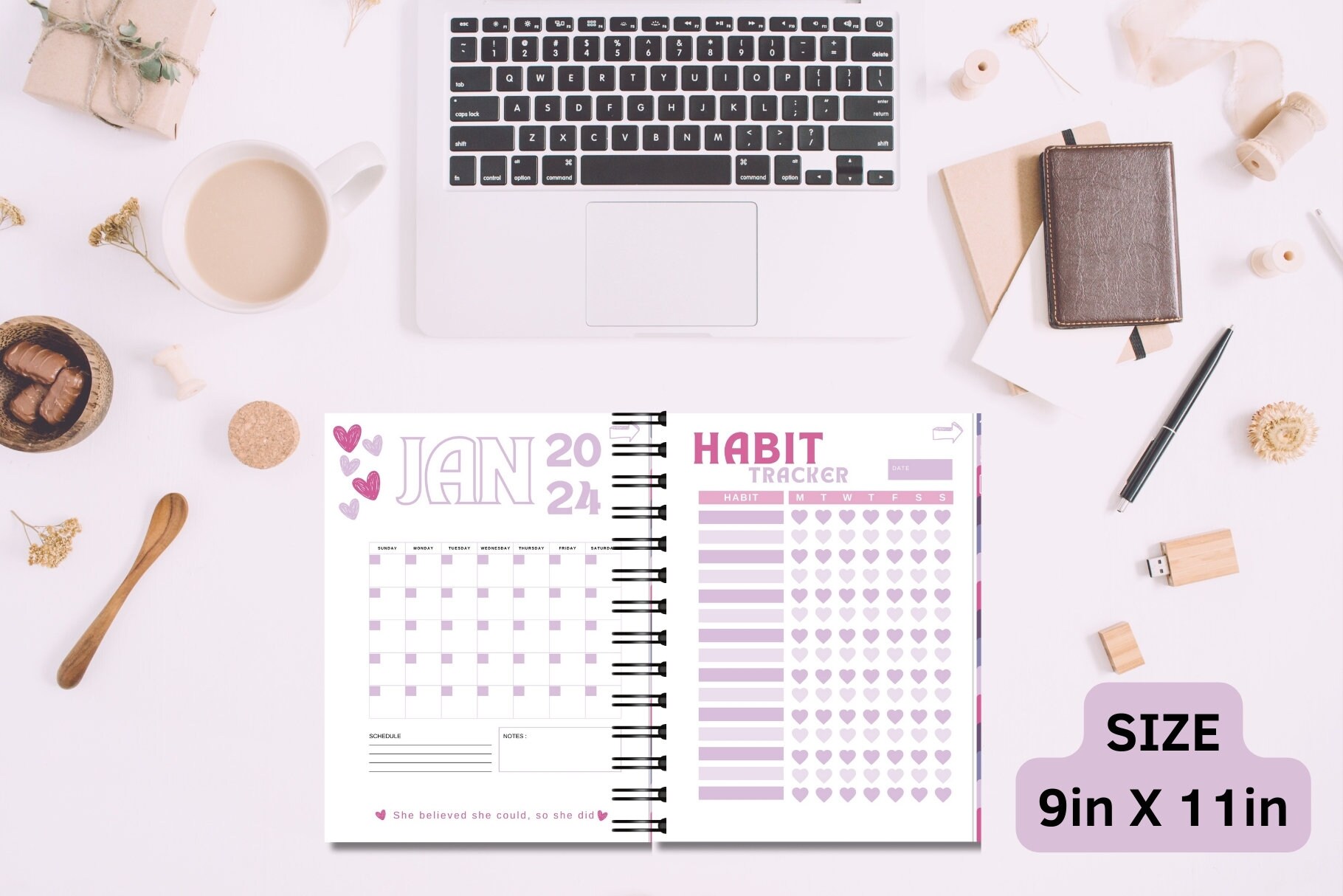 The Digital Planner Template is Fully Customizable With a Free Canva ...