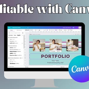 Professional Pastry Chef Portfolio Template | Portfolio Template Canva ...