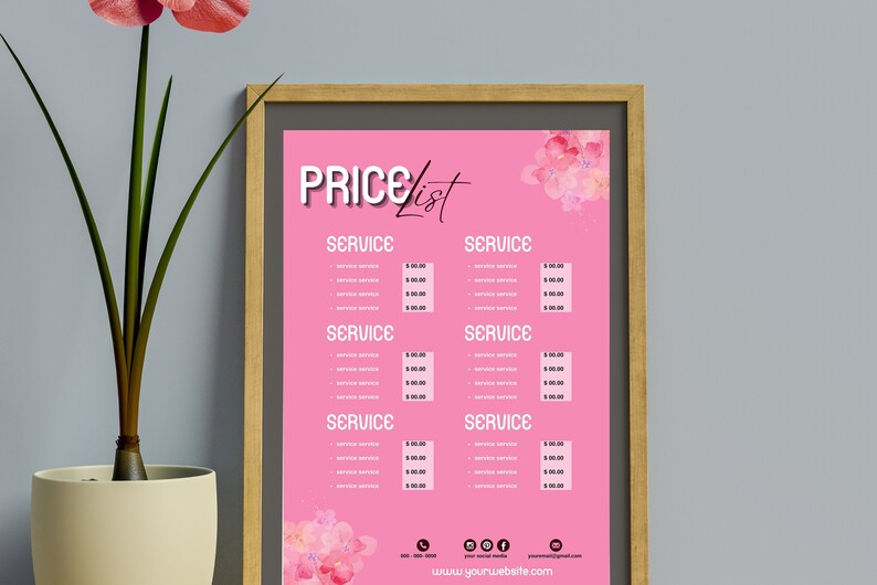 Editable Pastry and Bakery Price List Template in Canva, Pastry Product ...
