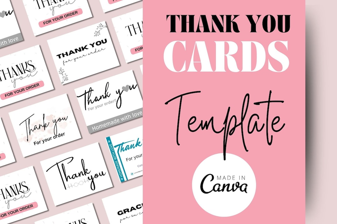 Ten Models of Thank You Cards. Perfect for Any Market - Etsy