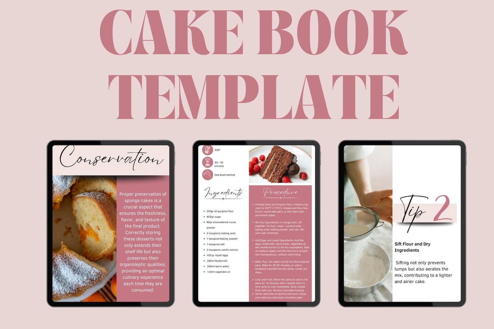 Pastry Ebook Template/ Course Creator / Ebook Digital Download ...