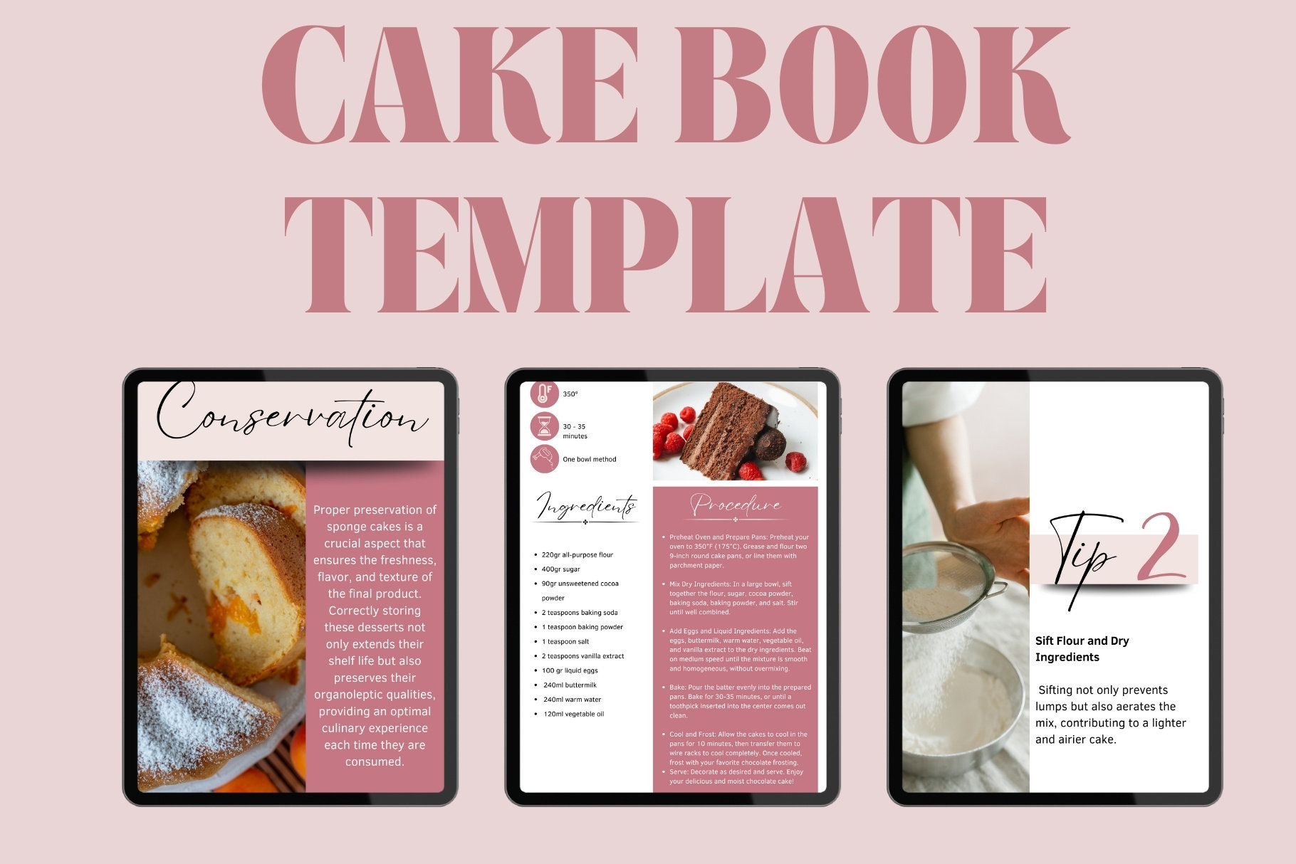 Pastry Ebook Template/ Course Creator / Ebook Digital Download ...