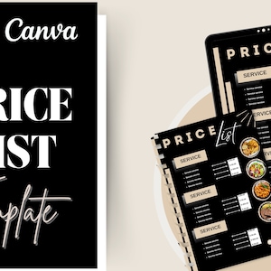Editable Restaurant Price List Template, Menu Price List, Customizable ...