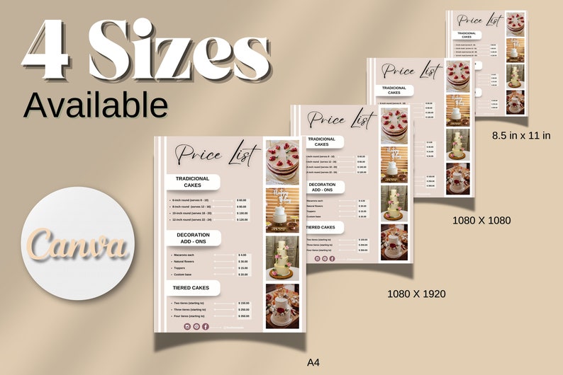 Price List Template, Editable Price Sheet, Boost Your Business ...