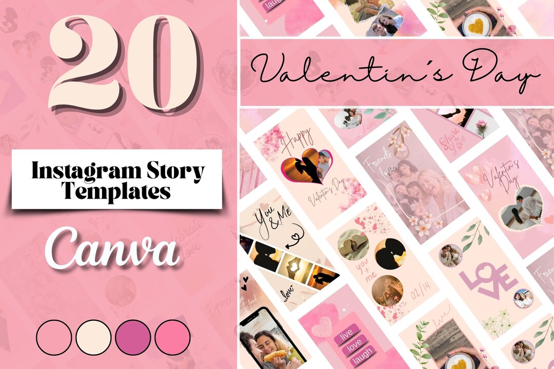 Instagram Story Templates / Templates Valentine's Day / Template Pink ...
