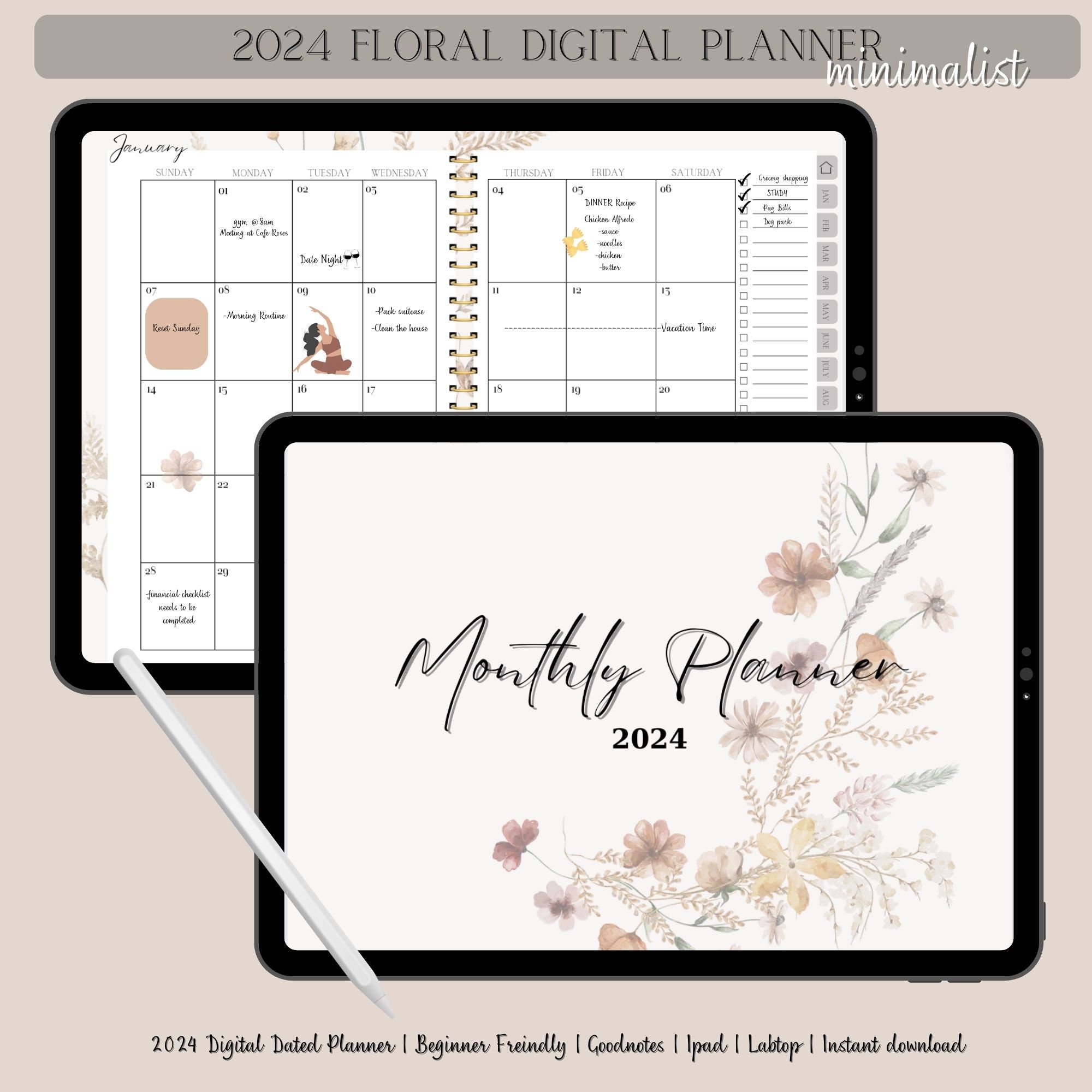 2024 Beginner Digital Planner - Etsy