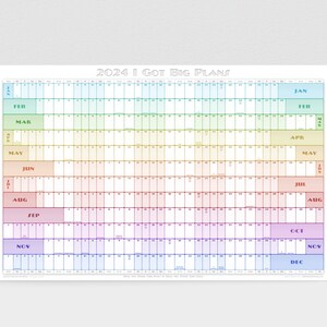 2024 Big Plans Calendar Giant Wall Planner W/ Dry Erase Markers See the ...