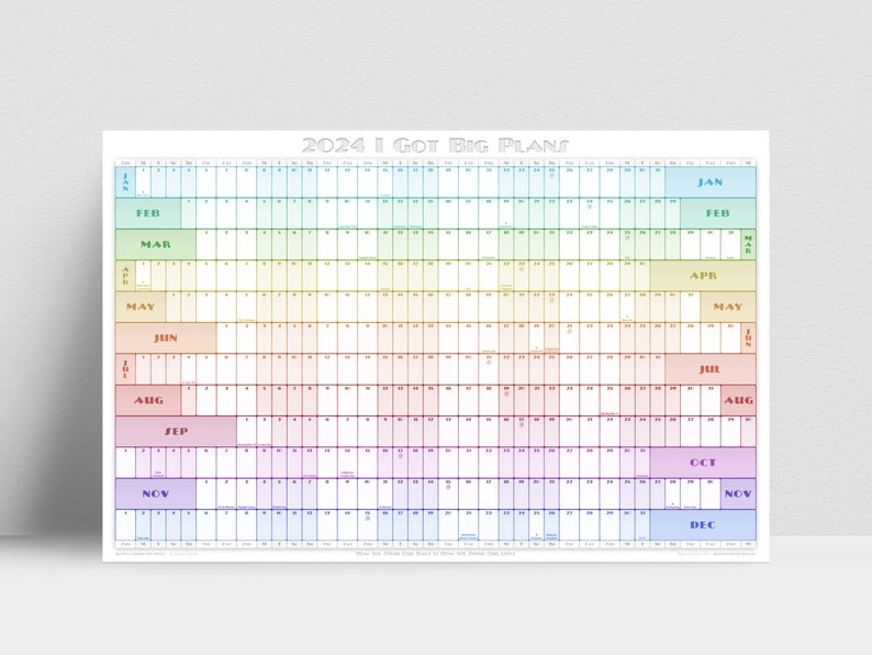 2024 Big Plans Calendar Giant Wall Planner W/ Dry Erase Markers See the ...