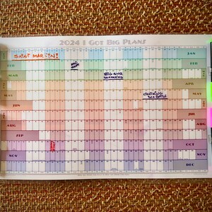 2024 Big Plans Calendar Giant Wall Planner W/ Dry Erase Markers See the ...