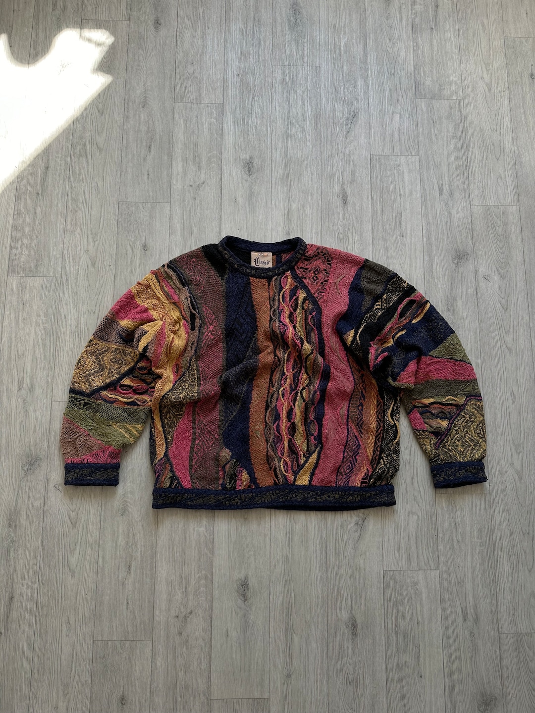 Vintage Coogi Classic Sweater Multicolour Knit Linen the Notorious B.i ...