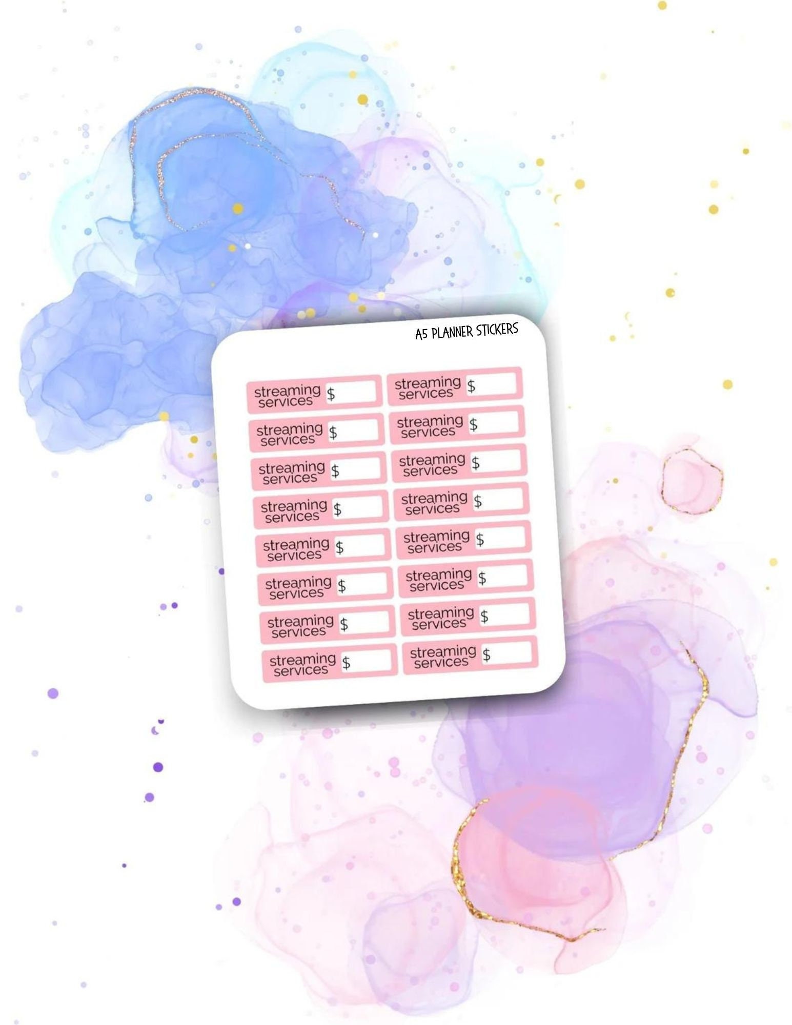 A5 Streaming Services Sticker Sheet - Etsy