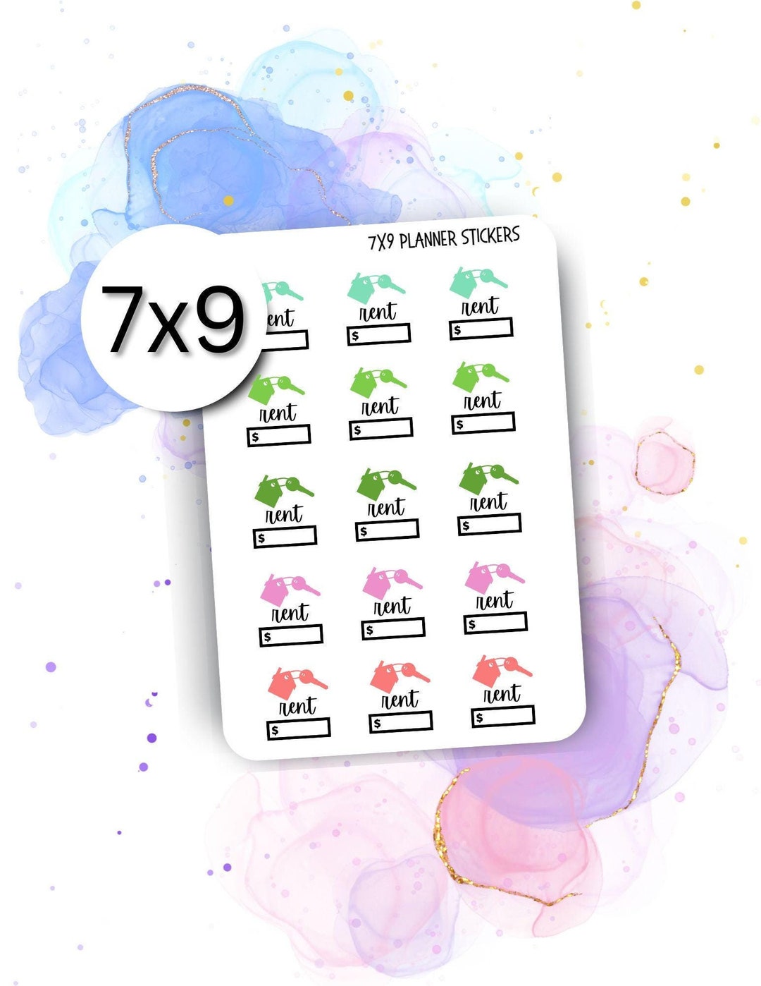 OG Rent Sticker Sheet - Etsy