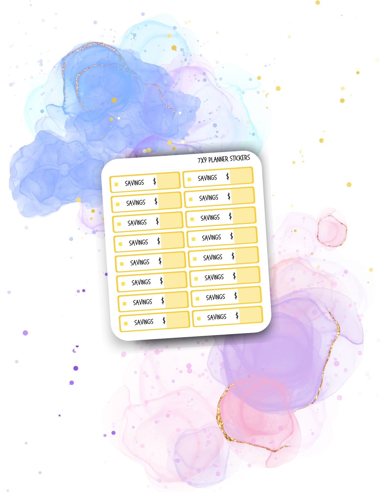 Savings Sticker Sheet - Etsy