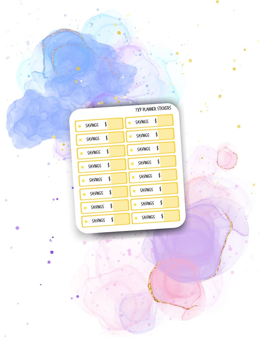 Savings Sticker Sheet - Etsy