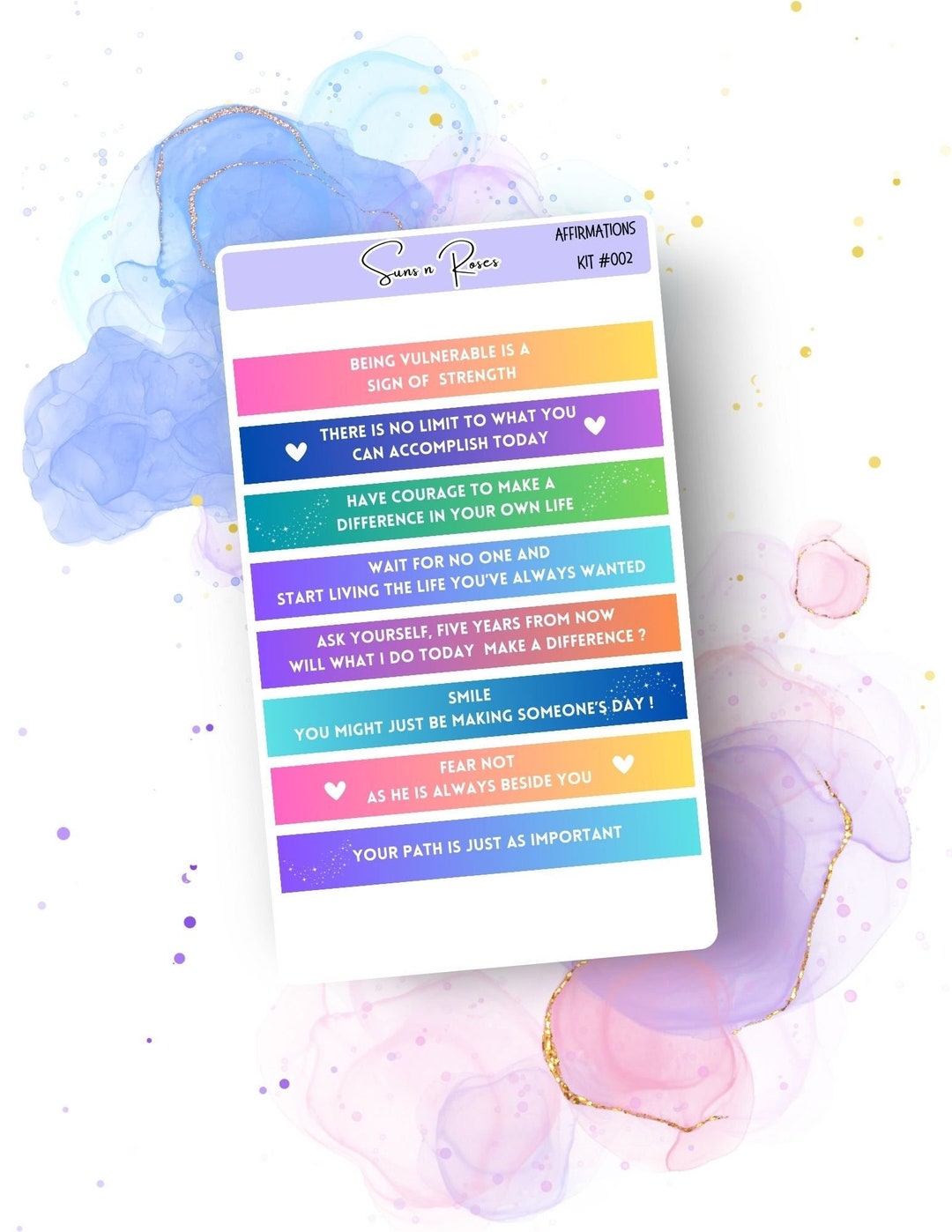 Affirmation Sticker Sheet 002 - Etsy