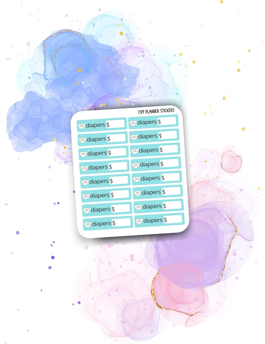 Diapers Sticker Sheet - Etsy