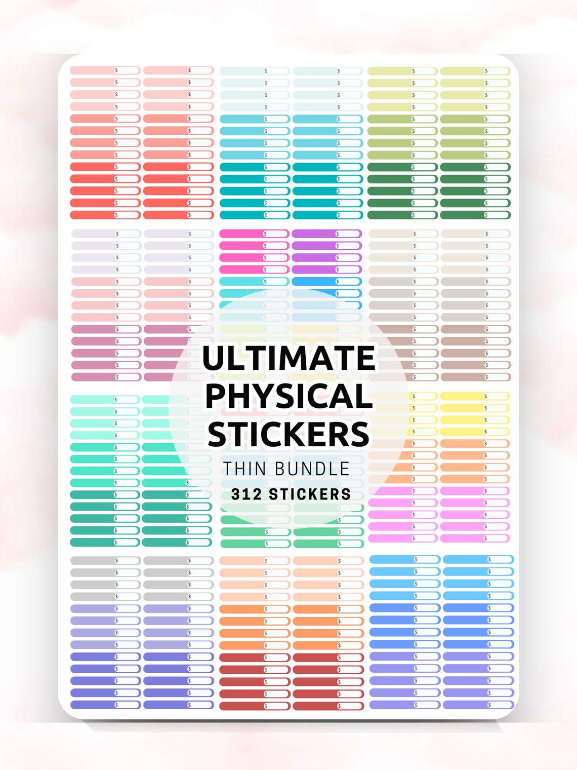 Ultimate Physical Thin Planner Stickers 7x9 Planner Stickers Expense ...