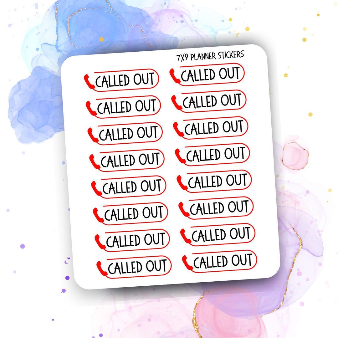 Called Out Sticker Sheet | 7x9 Planner Stickers | Pt. 2 - Etsy