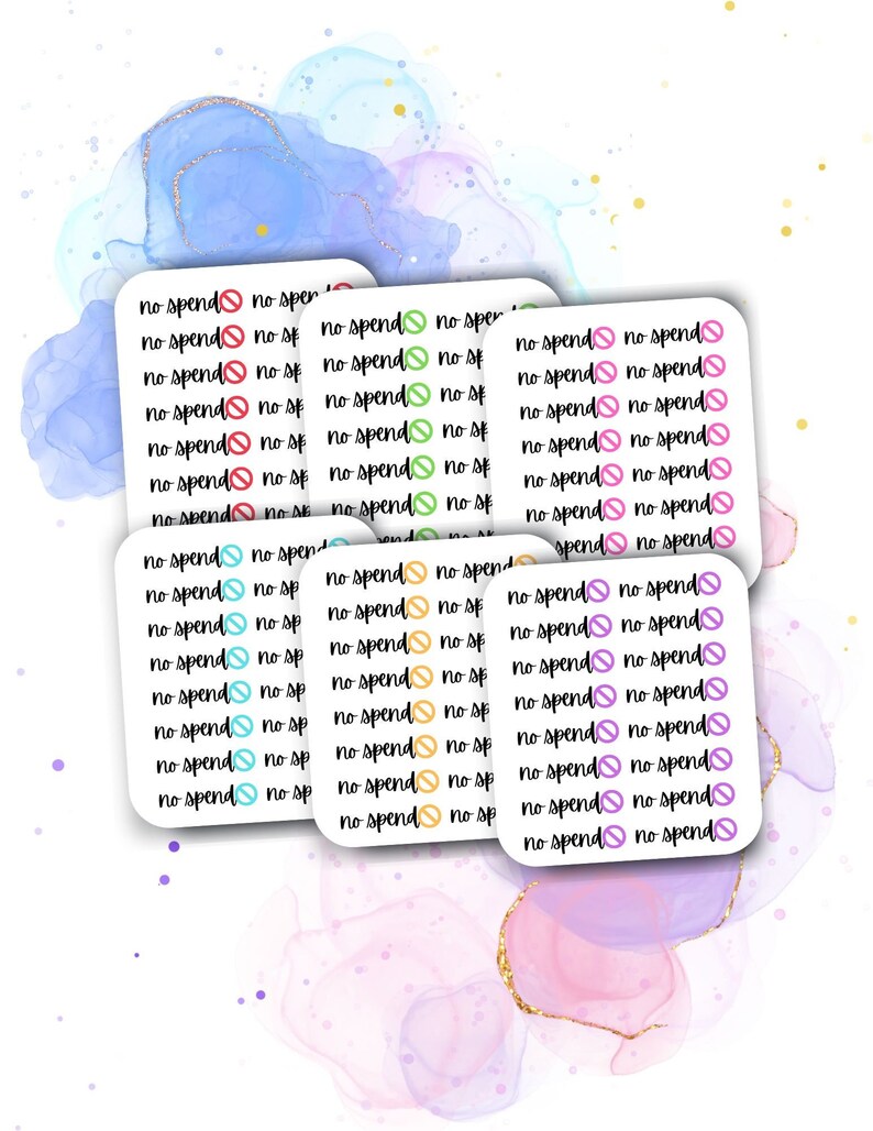 No Spend Colorful Sticker Sheets Kit 1 - Etsy