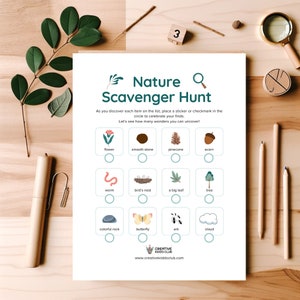 Kids' Outdoor Nature Scavenger Hunt - Educational Exploration Game ...