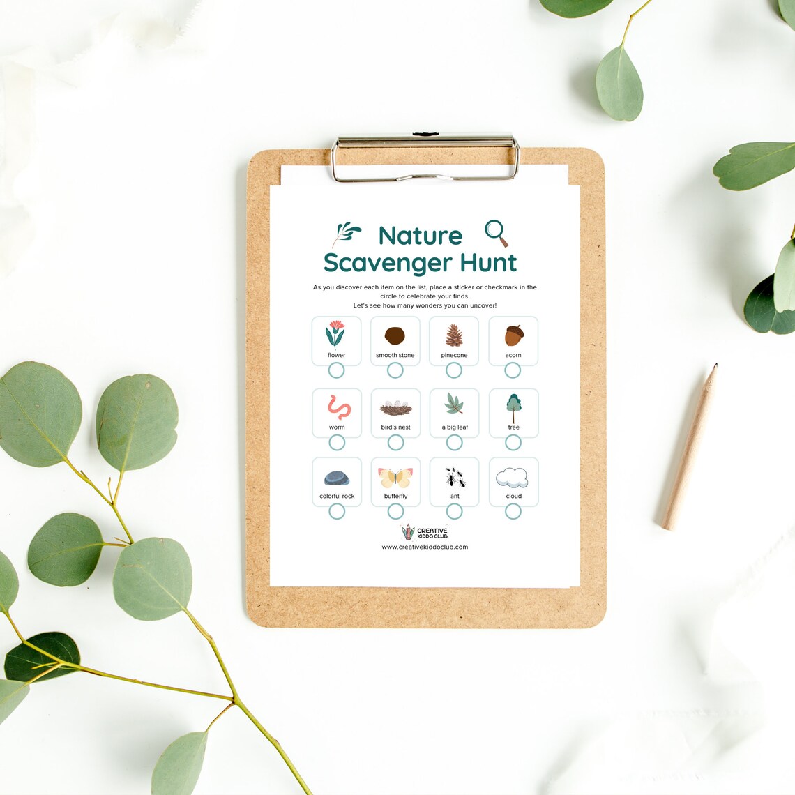 Kids' Outdoor Nature Scavenger Hunt - Educational Exploration Game ...