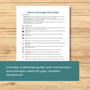 Kids' Outdoor Nature Scavenger Hunt - Educational Exploration Game ...
