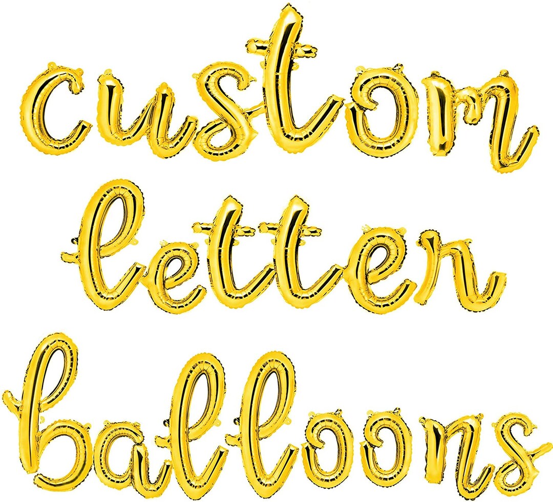 Script Cursive Foil Letters Numbers Symbols Foil Balloons Parties Party ...