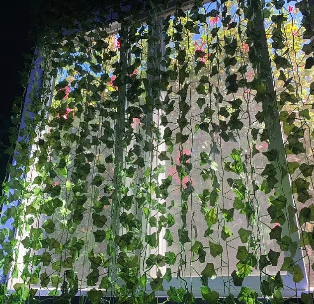 Fake Ivy Leaves, Set of 12 Artificial Greenery Vines for Room Decor ...