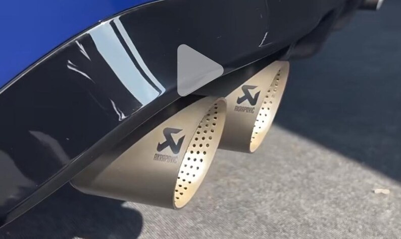 Akrapovic Twin Matte Silver Premium Exhaust Universal Tip VW Golf R ...