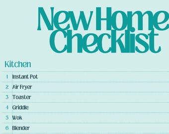 Printable Home Needs List Home Shopping List Digital Download Moving ...