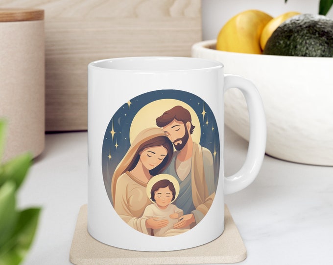 The Holy Family Mug Religious Mug Religious Home Decor Michelangelo ...