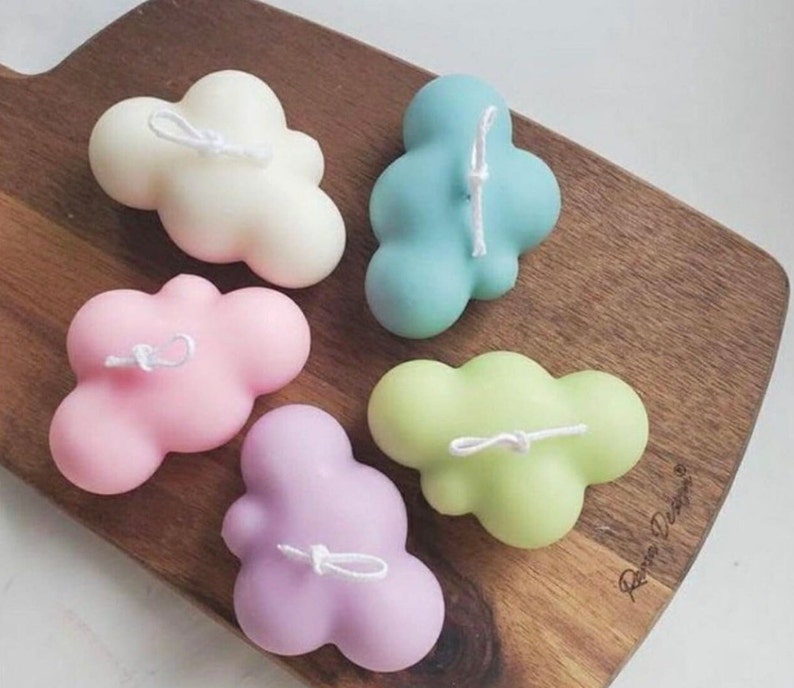 Set of 4 Cloud Candle/ Scented Cloud Shape Candle / Handmade Cute Candle - Etsy