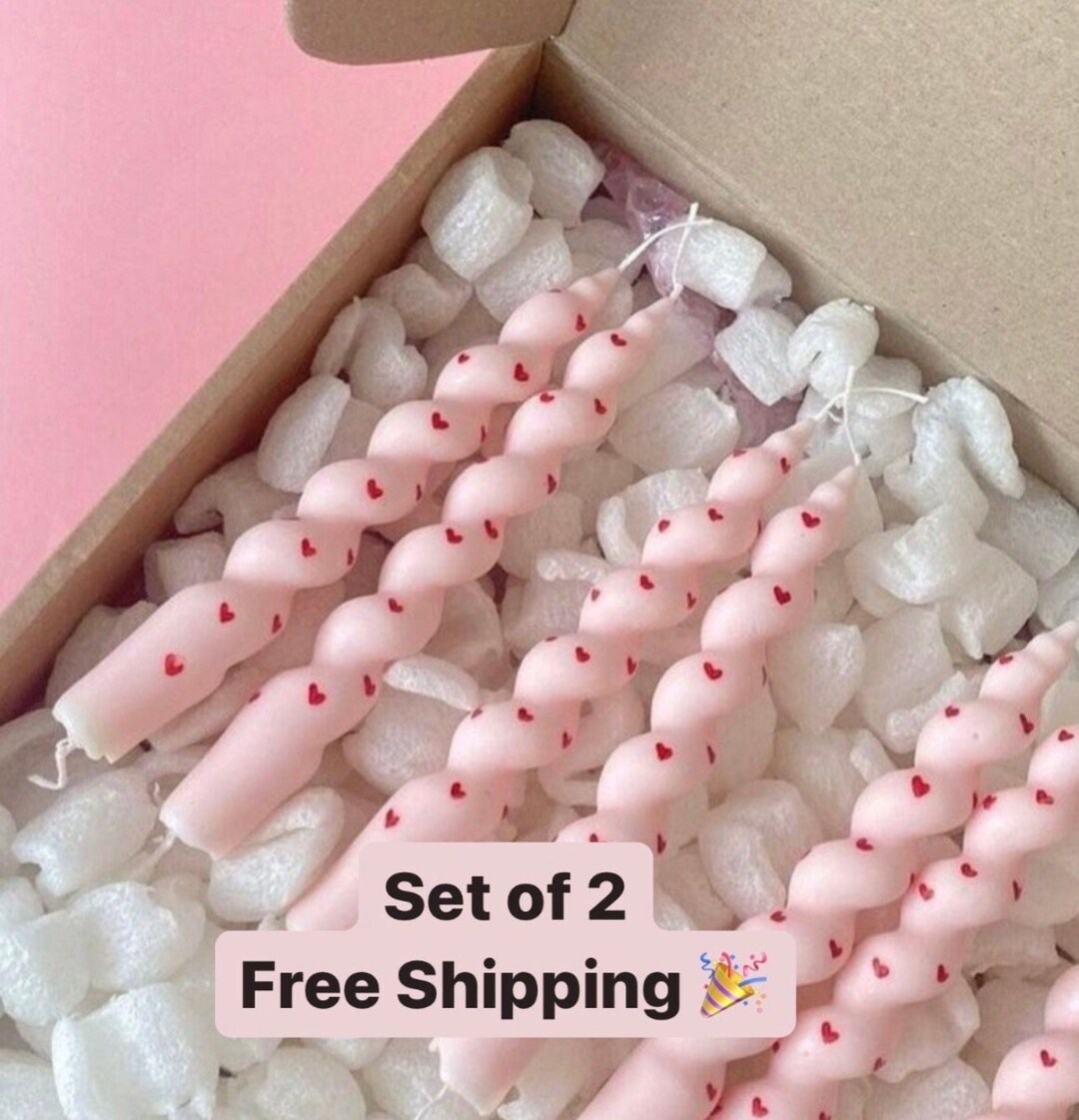 Set of 2 Valentines Day Taper Candle |valentine’s Day Gift |valentines ...