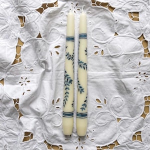 Tile Patterned Taper Candles - Handmade Unity Set of 2 - Etsy