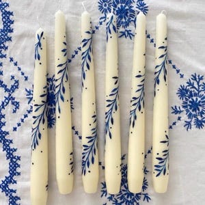 Tile Patterned Taper Candles - Handmade Unity Set of 2 - Etsy