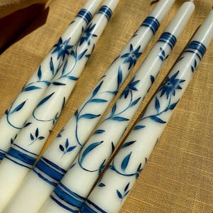 Tile Patterned Taper Candles - Handmade Unity Set of 2 - Etsy
