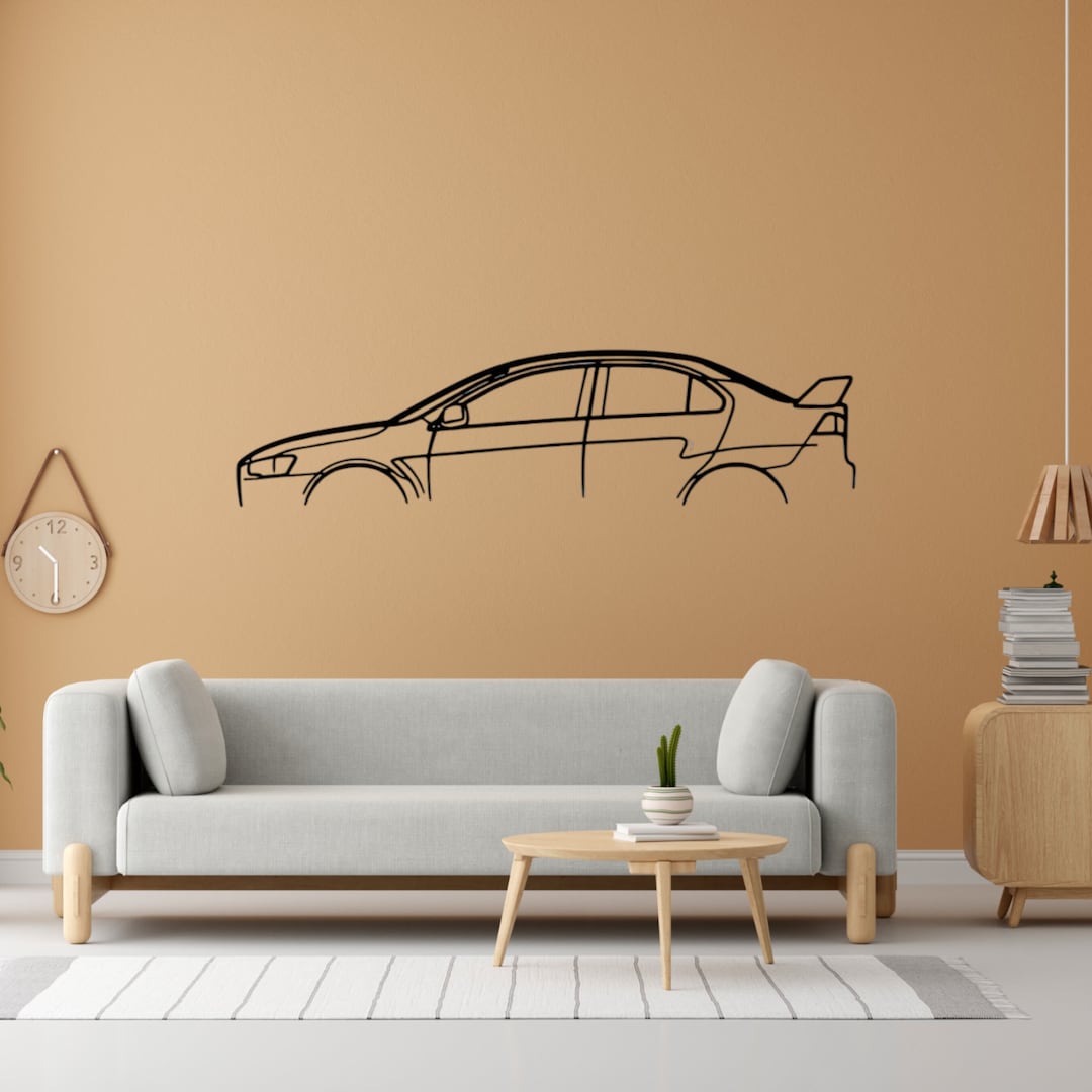 EVO X Metal Car Silhouette Wall Art,metal Wall Art Decor,car ...